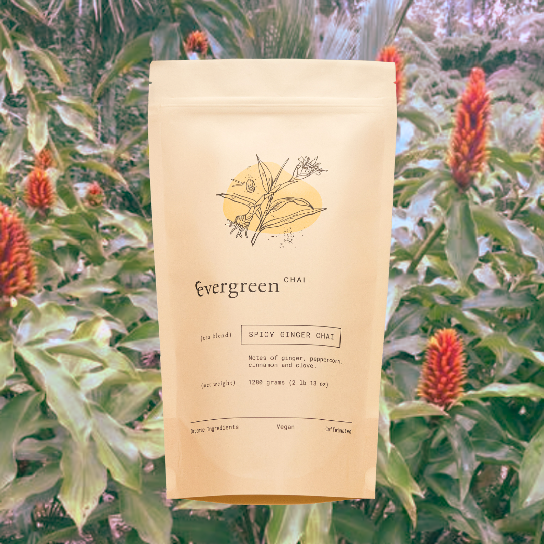 4 x bulk pouch spicy ginger chai – Evergreen Chai